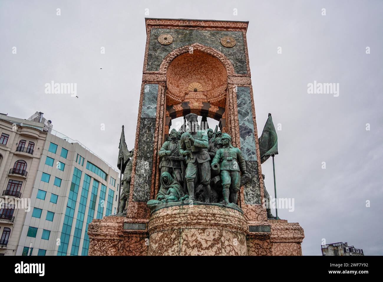 The Taksim Square Republic Monument Istanbul Turkey Stock Photo - Alamy