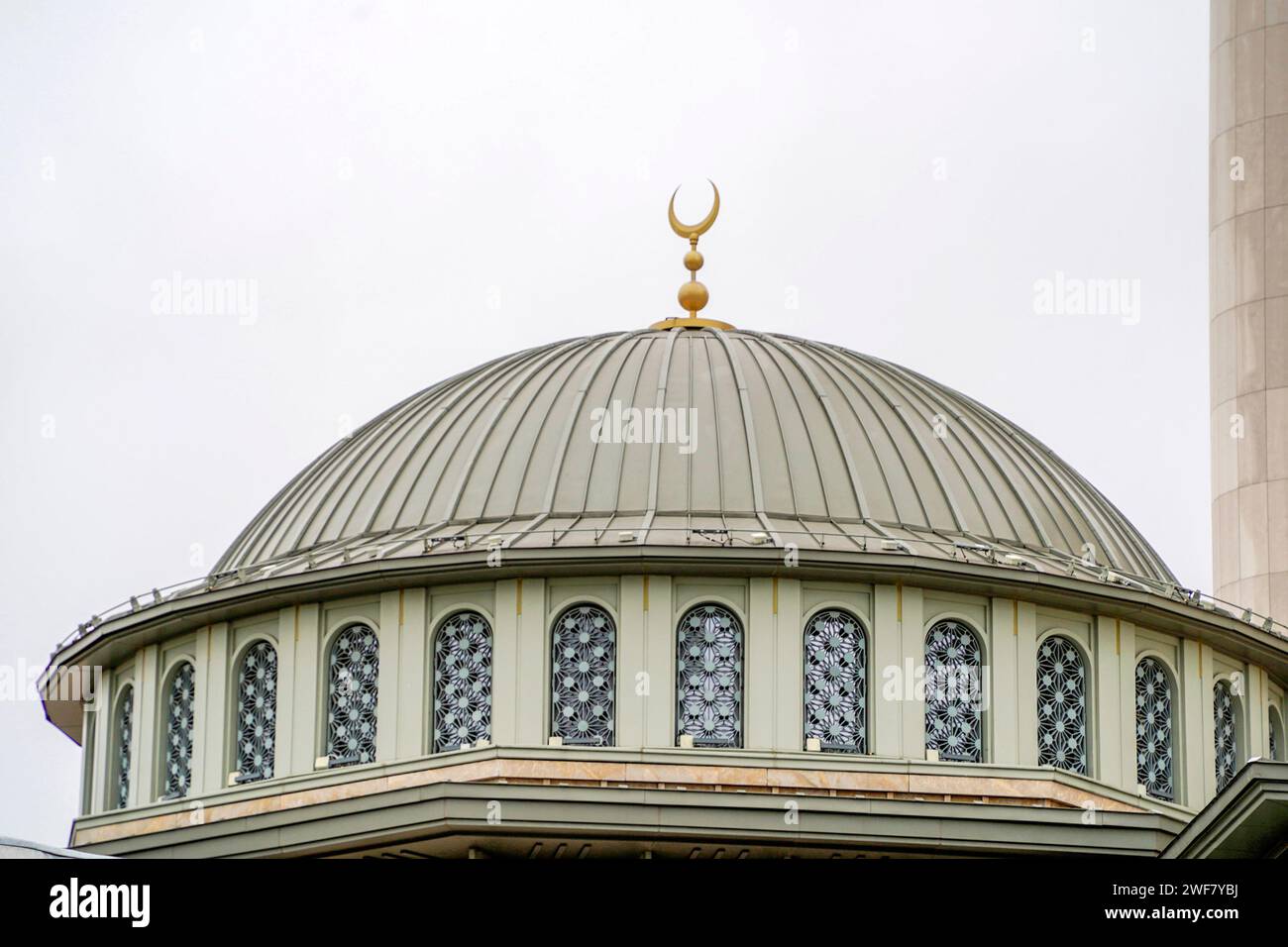 The Taksim Square Mosque in front of Republic Monument Istanbul Turkey ...