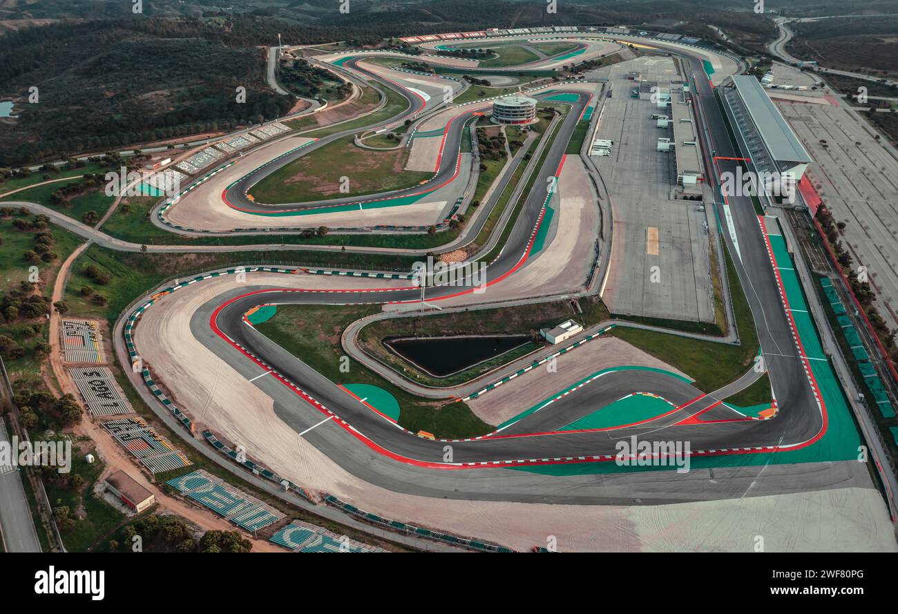 aerial view of the Autodromo Internacional do Algarve Stock Photo - Alamy