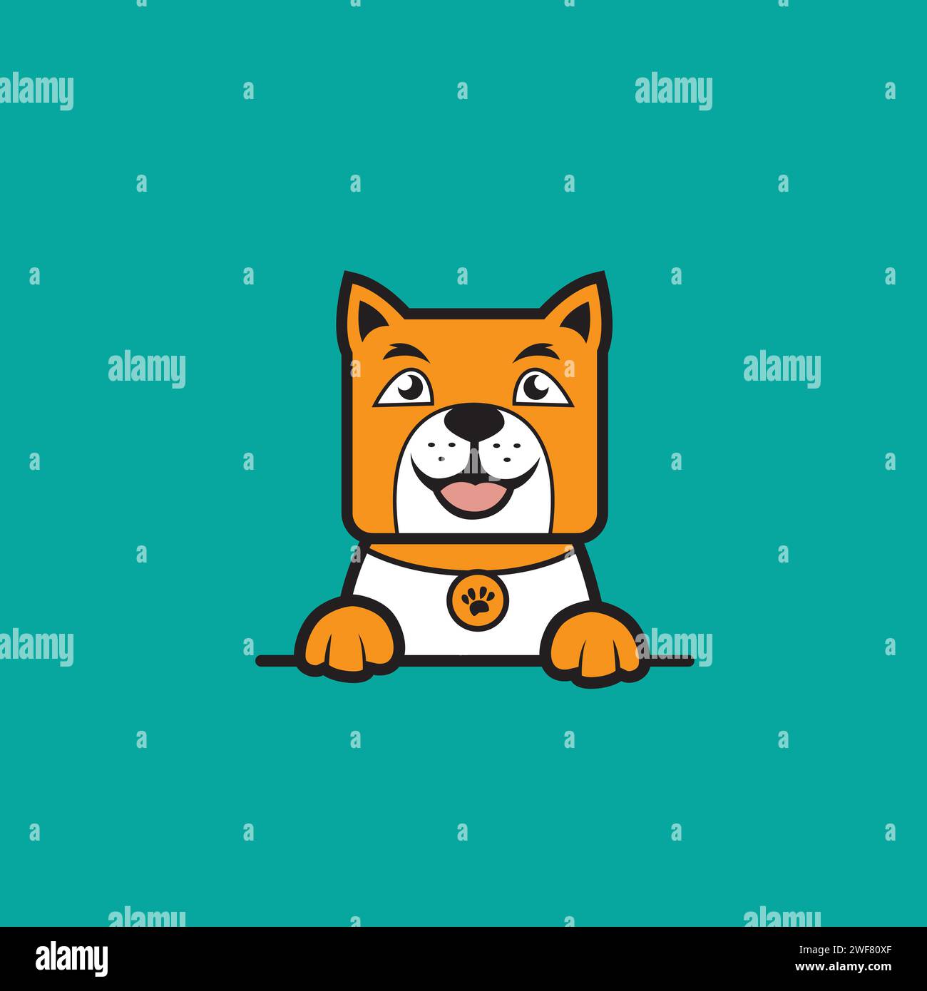 cute dog seamless design vector Stock Vector Image & Art - Alamy