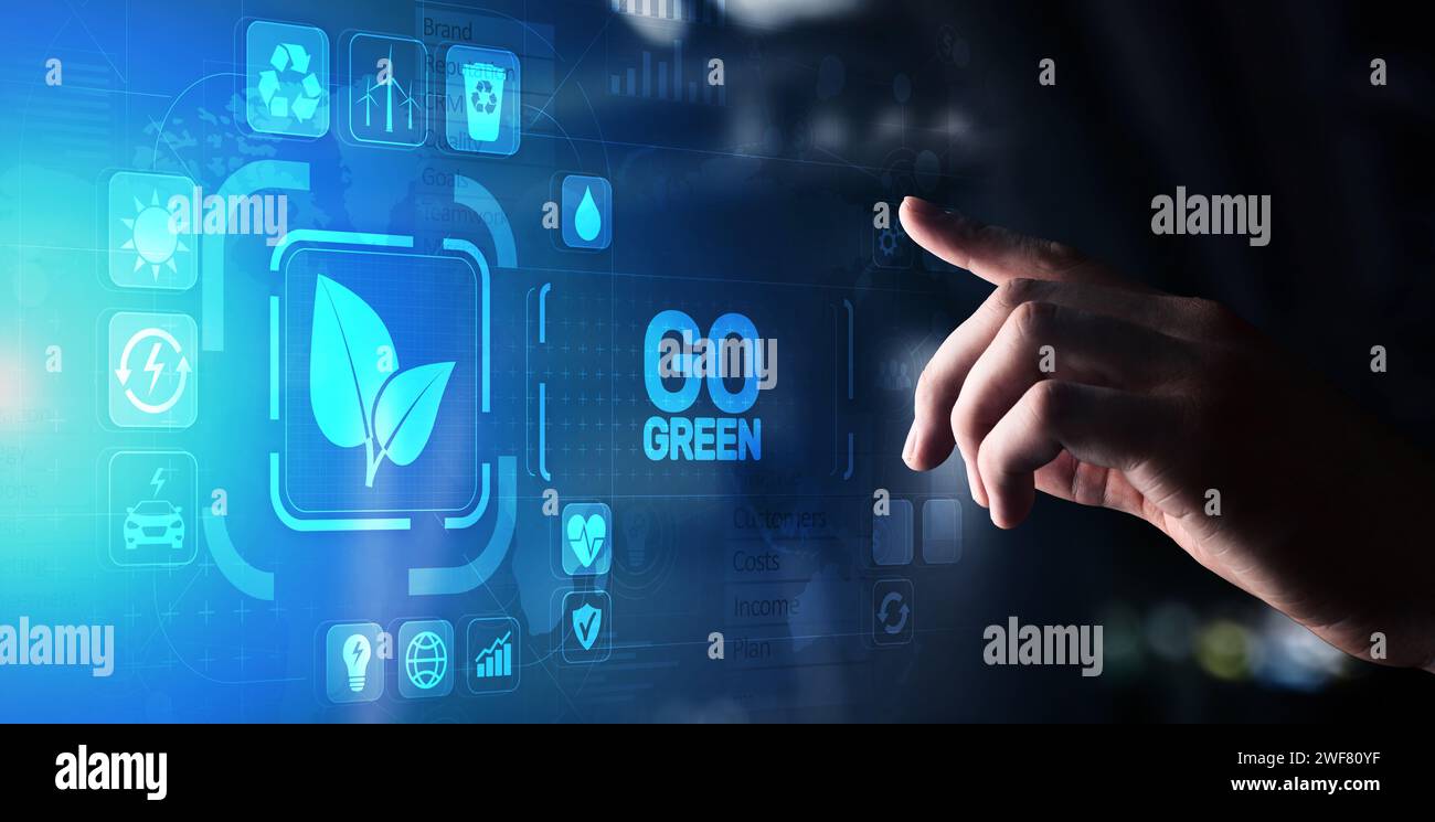 GO green eco technology ecology earth planet saving alternative energy ...