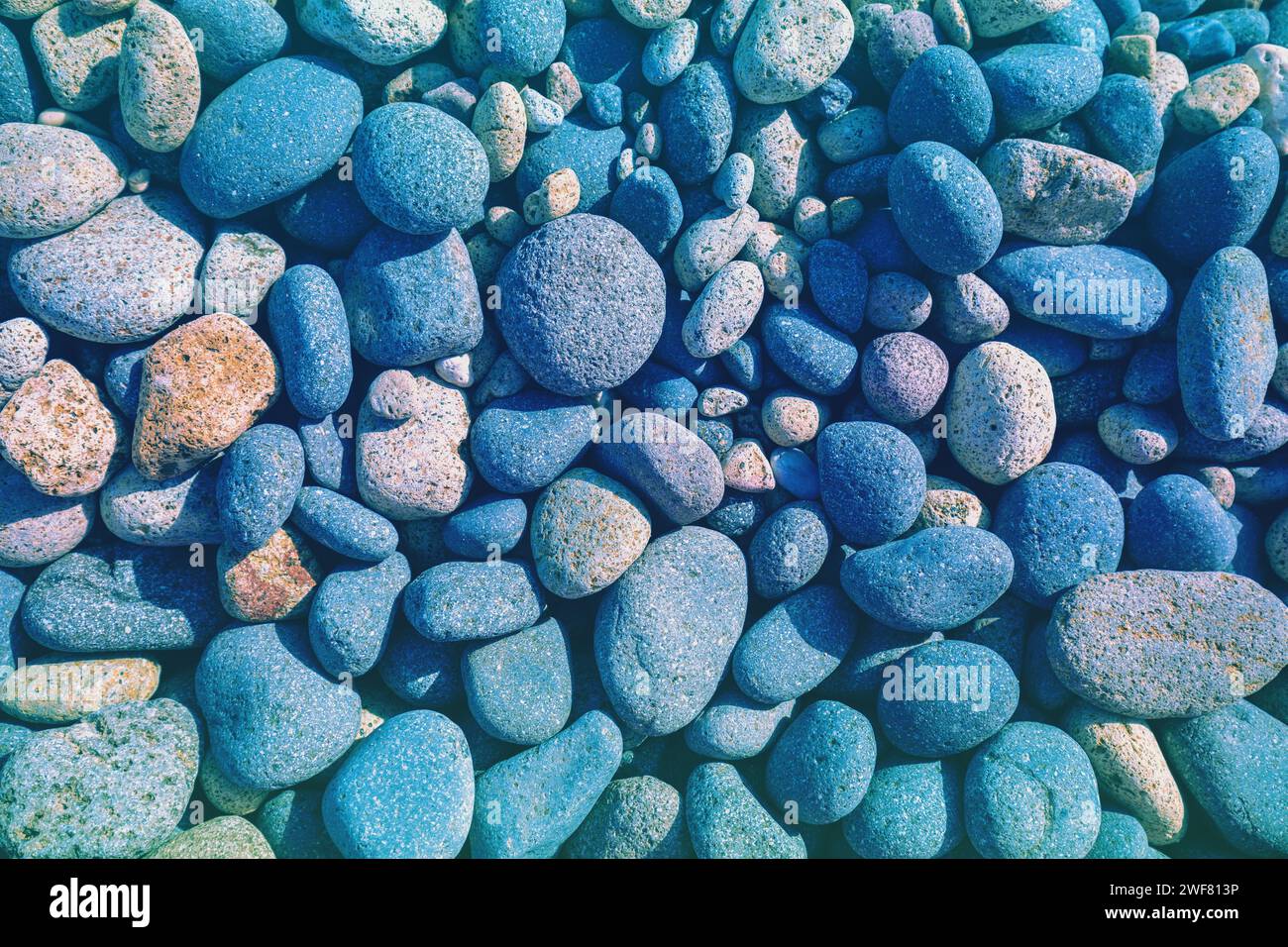 Abstract nature pebbles background. Blue pebbles texture. Stone ...
