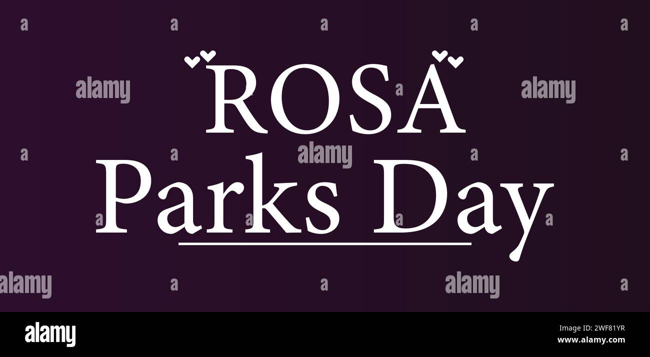 Rosa Parks Day stylish text illustration design Stock Vector Image ...
