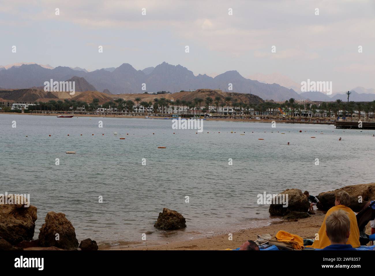 Sharm El Sheikh, Egypt. 28th Jan, 2024. General view of the bay of ...