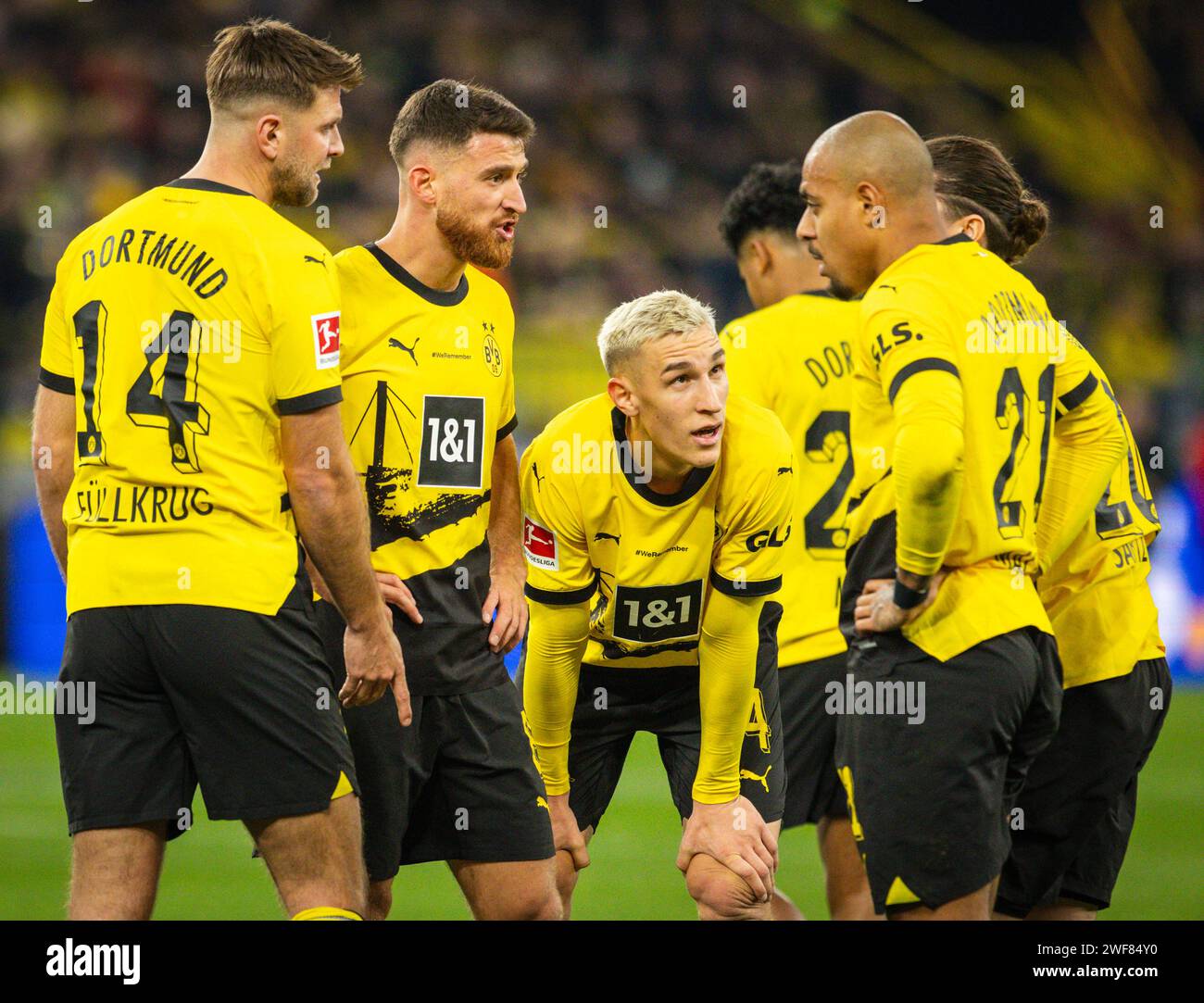 Dortmund, Germany. 28th Jan 2024. Niclas Füllkrug (BVB), Nico ...