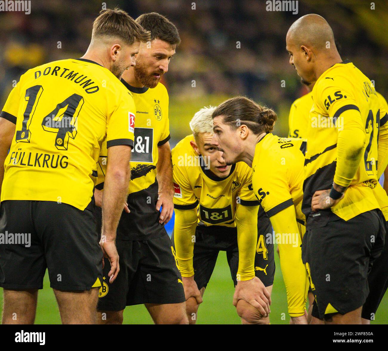 Dortmund, Germany. 28th Jan 2024. Niclas Füllkrug (BVB), Nico ...