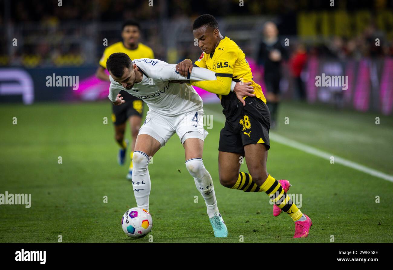 Dortmund, Germany. 28th Jan 2024. Erhan Masovic (Bochum), Youssoufa ...