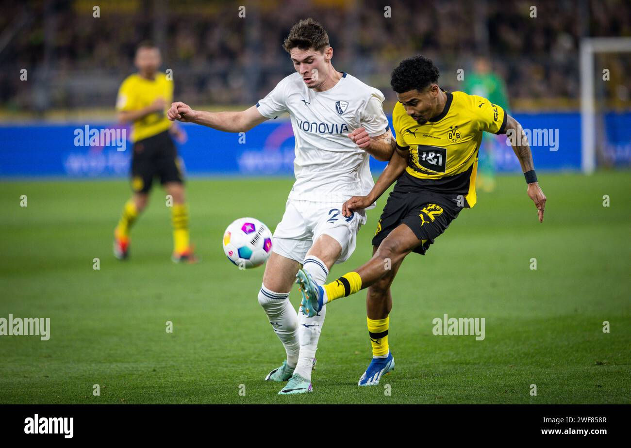 Dortmund, Germany. 28th Jan 2024. Moritz Broschinski (Bochum), Ian ...