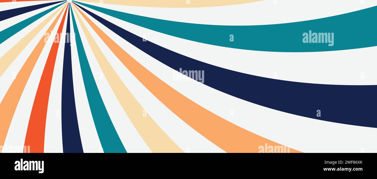 retro vintage 70s style stripes background poster lines. shapes vector ...