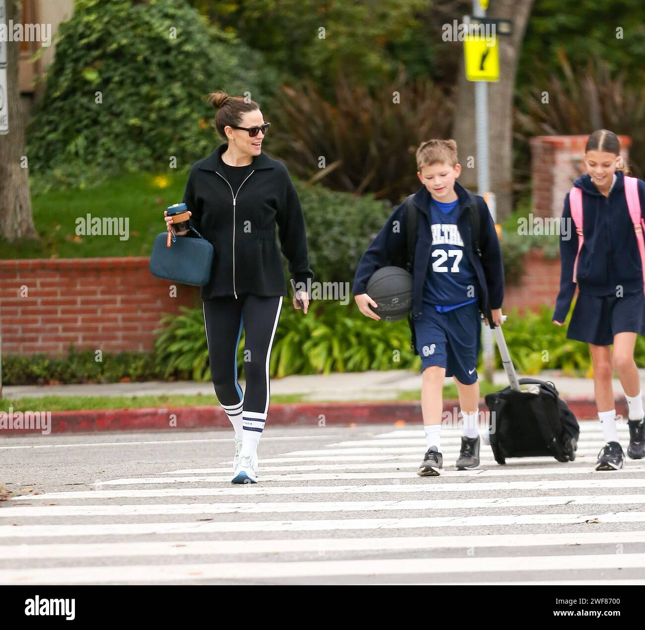 Jennifer Garner is seen with son Samuel in Los Angeles, California ...