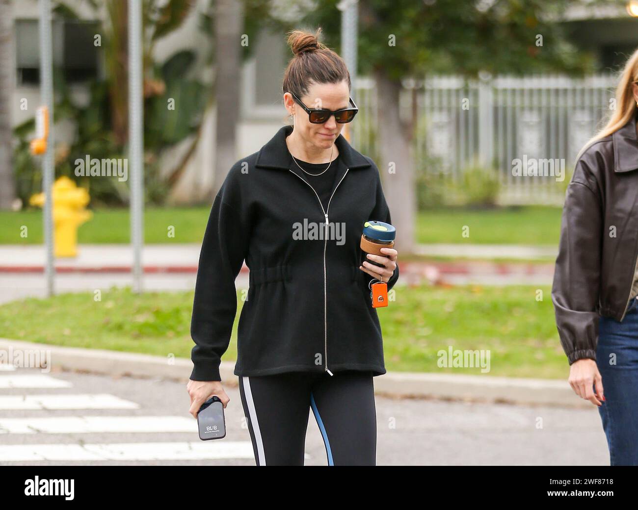 Jennifer Garner is seen with son Samuel in Los Angeles, California ...
