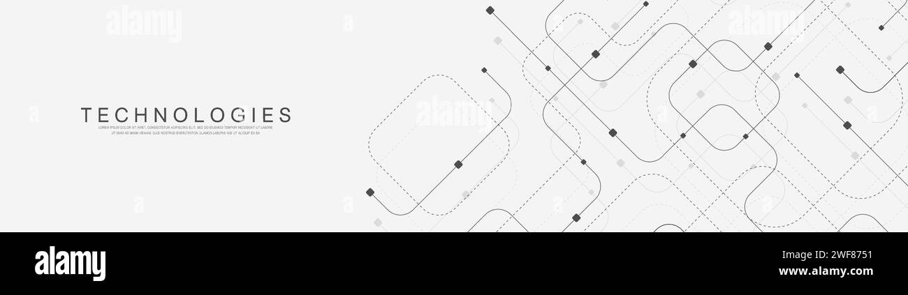 Abstract background with technology circuit board texture. Modern ...