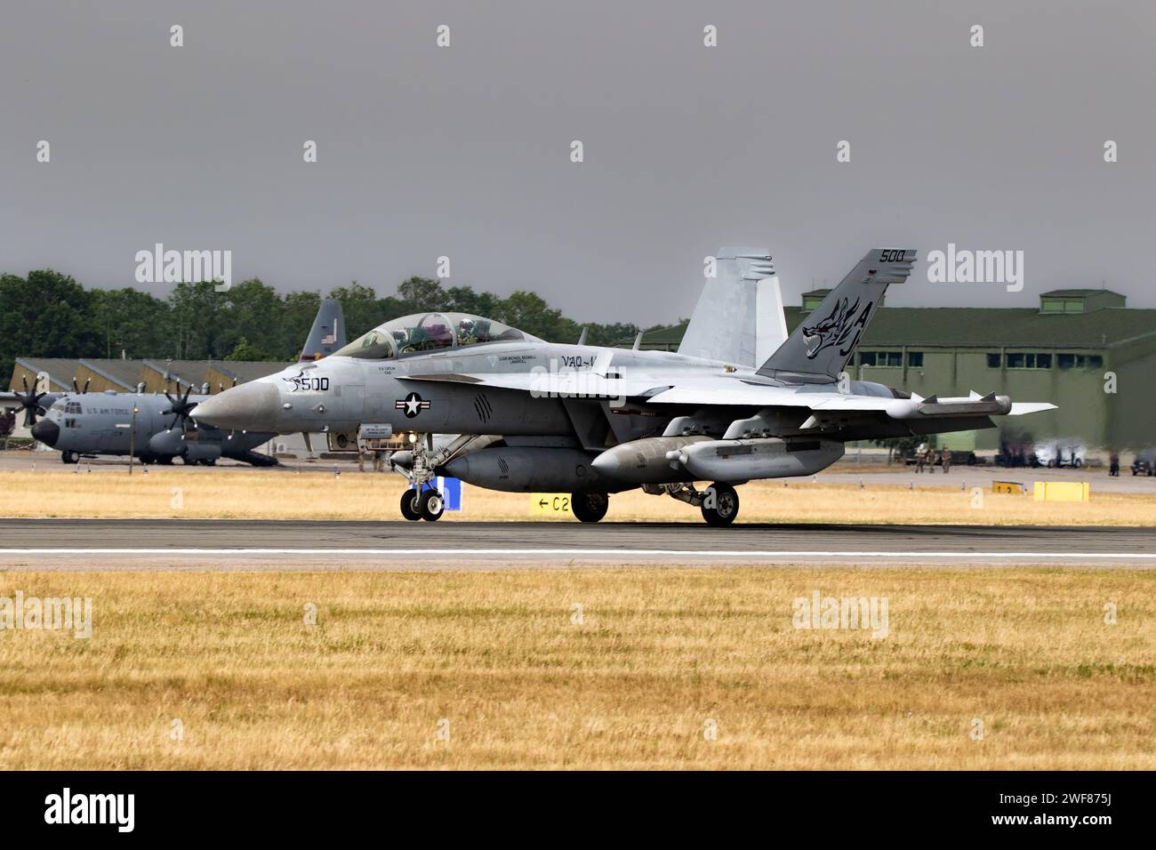 US Navy Boeing EA-18G Growler electronic warfare jet from VAQ-142 ...