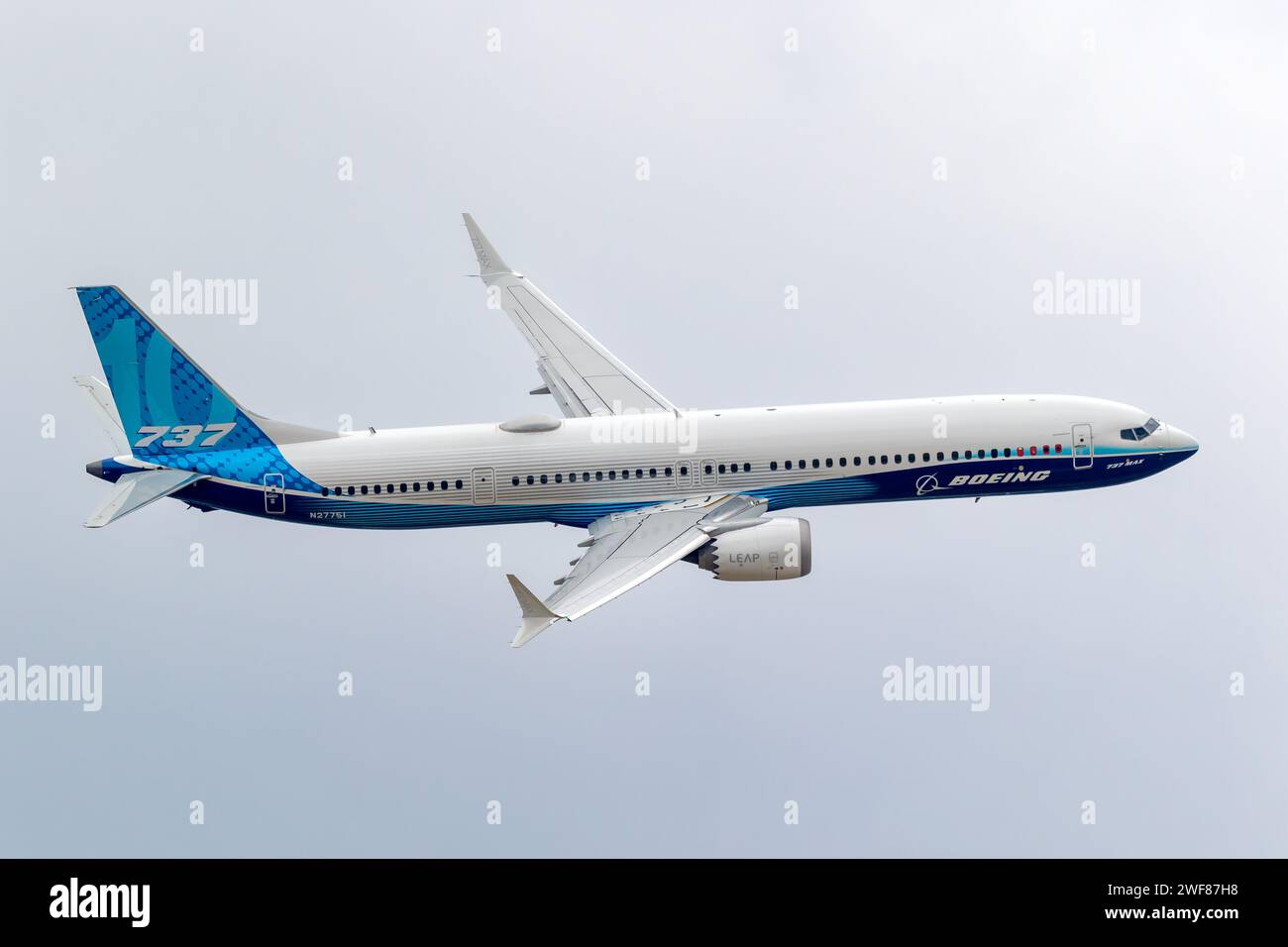 Boeing 737 MAX 10 passenger plane demonstration flight at the Paris Air ...