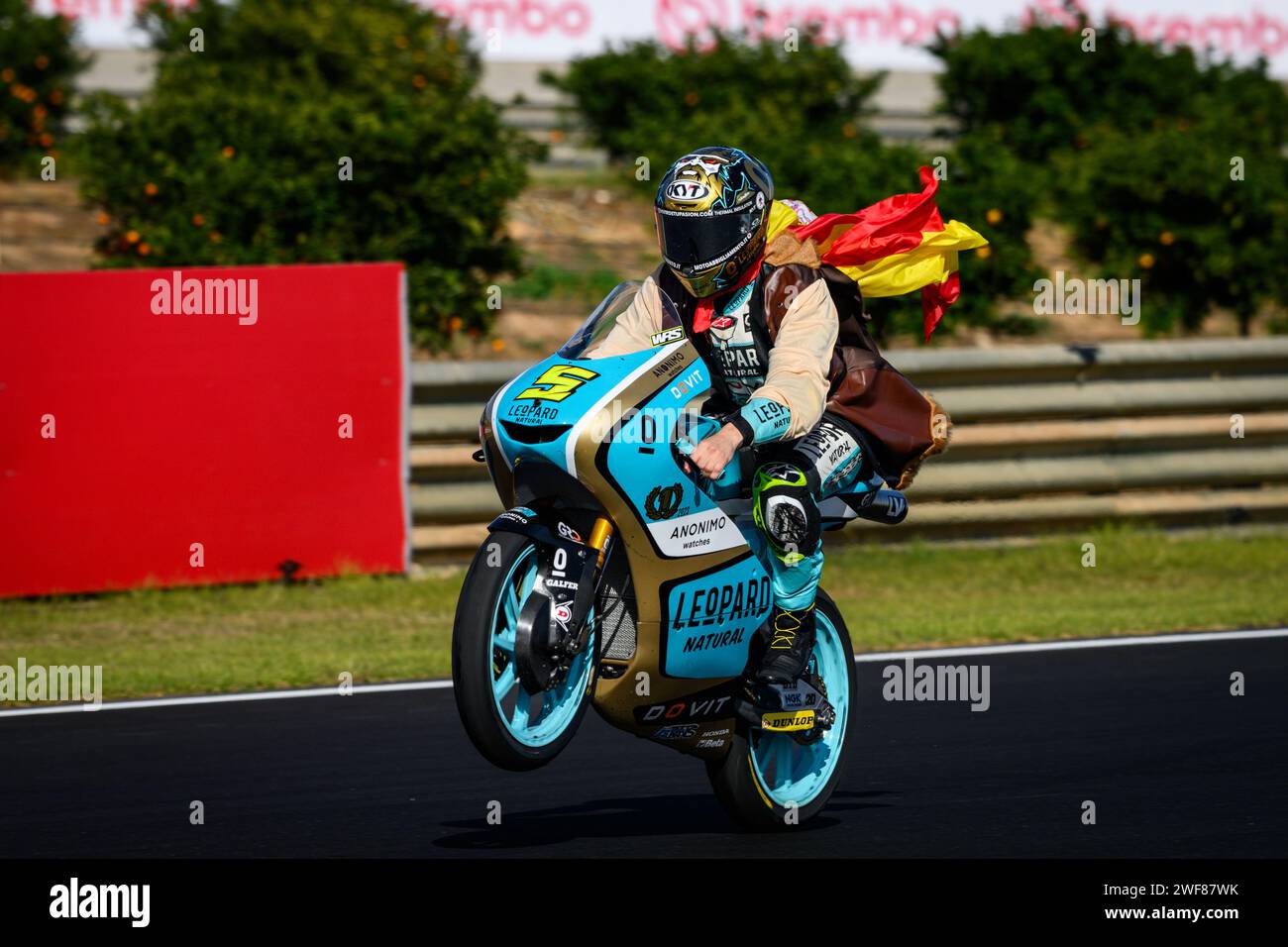 World Champion Moto3 spanish rider Jaume Masia of Leopard Racing team ...