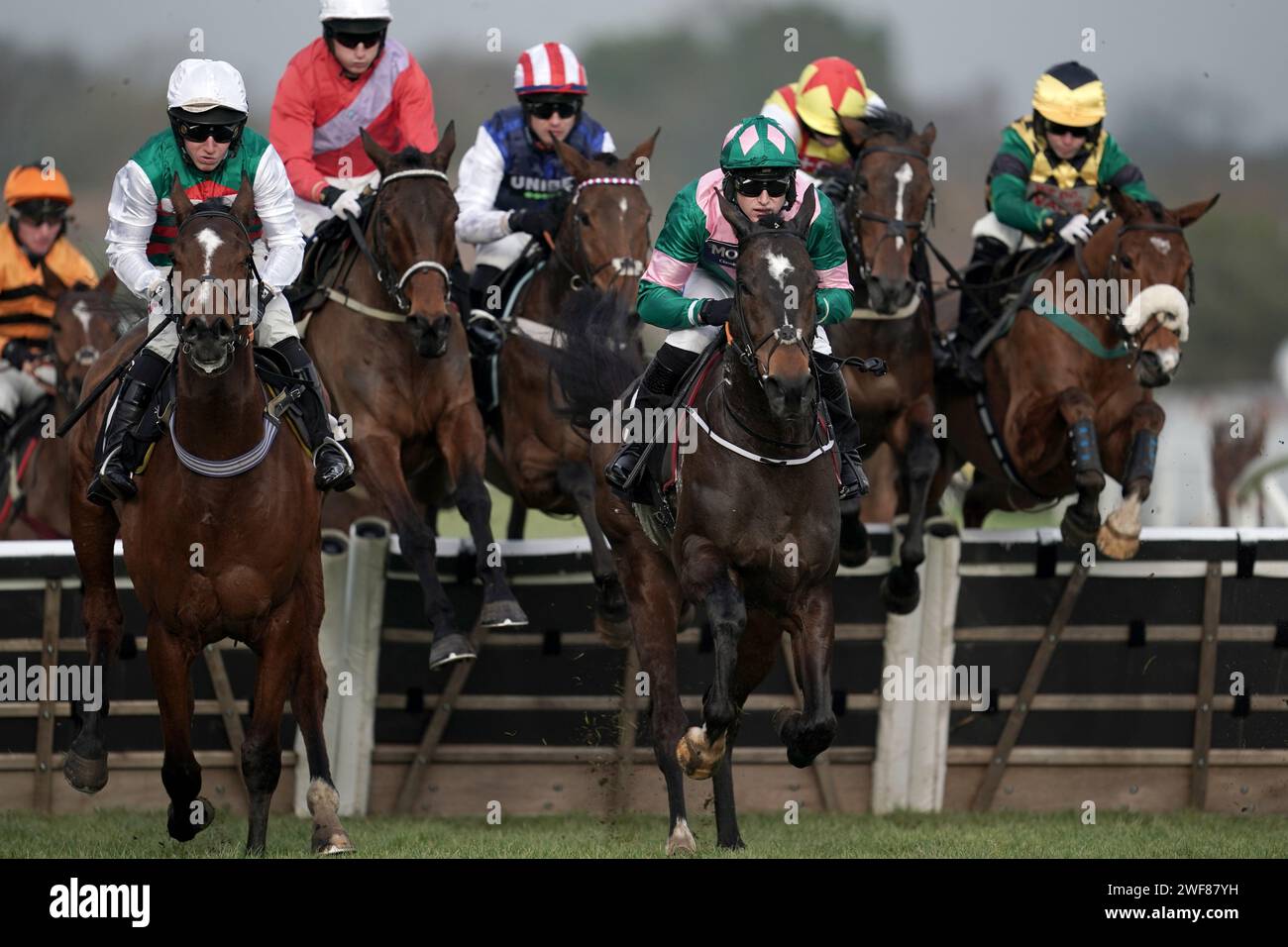 Kilbarry Hill ridden by Fergus Gregory (right) in action during the ...