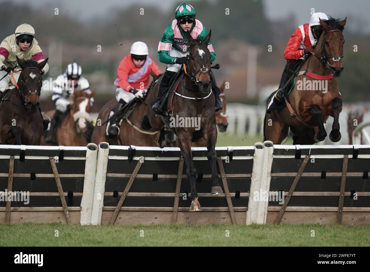 Kilbarry Hill ridden by Fergus Gregory (right) in action during the ...