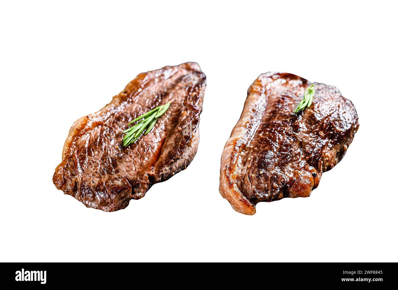 Grilled top sirloin cap or picanha steak Isolated on white background ...