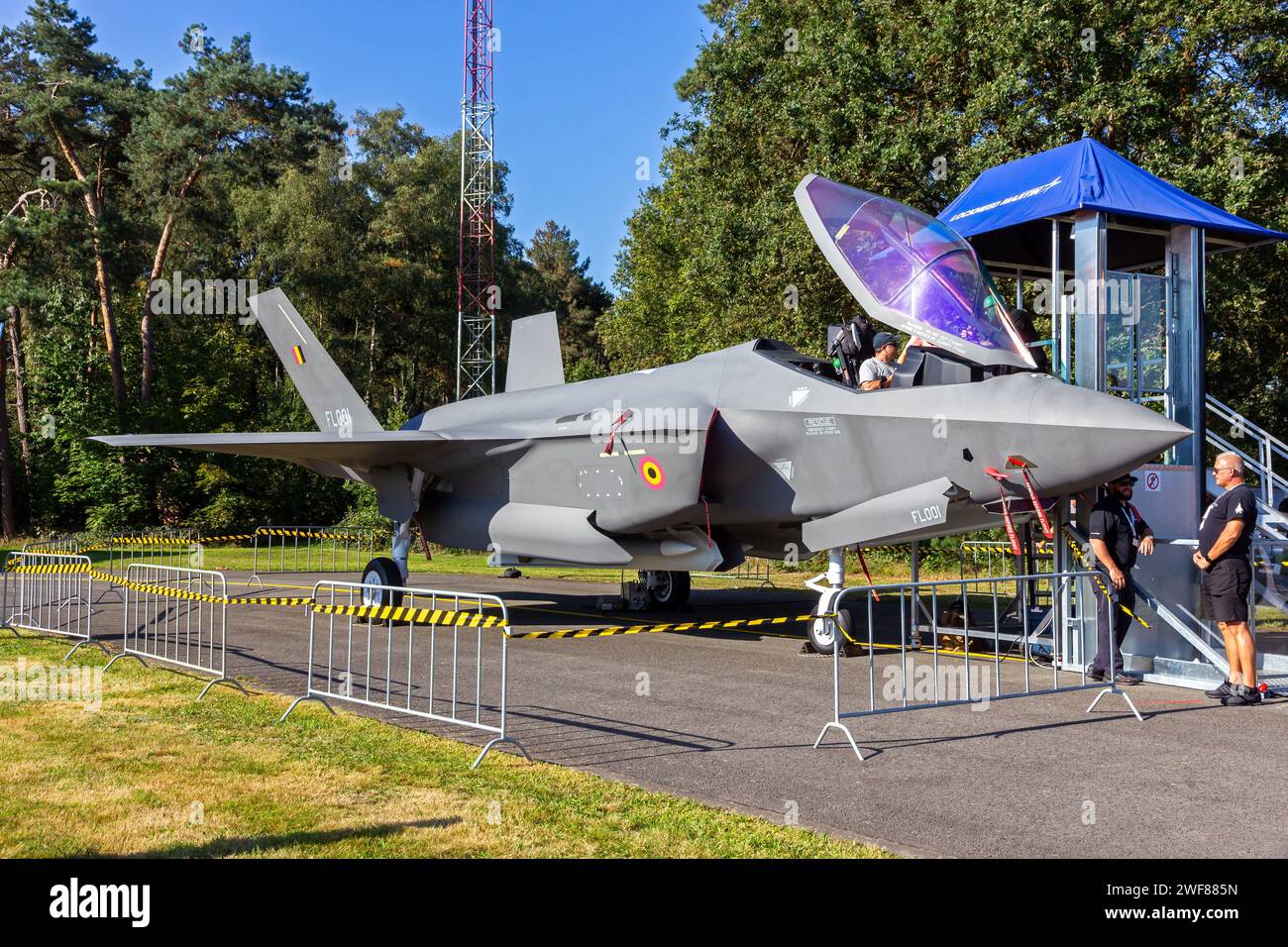 Belgian Air Force Lockheed Martin F-35 Lightning II fighter jet mock-up ...