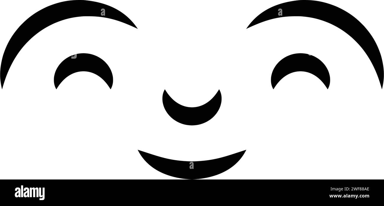 Smile face logo Black and White Stock Photos & Images - Alamy