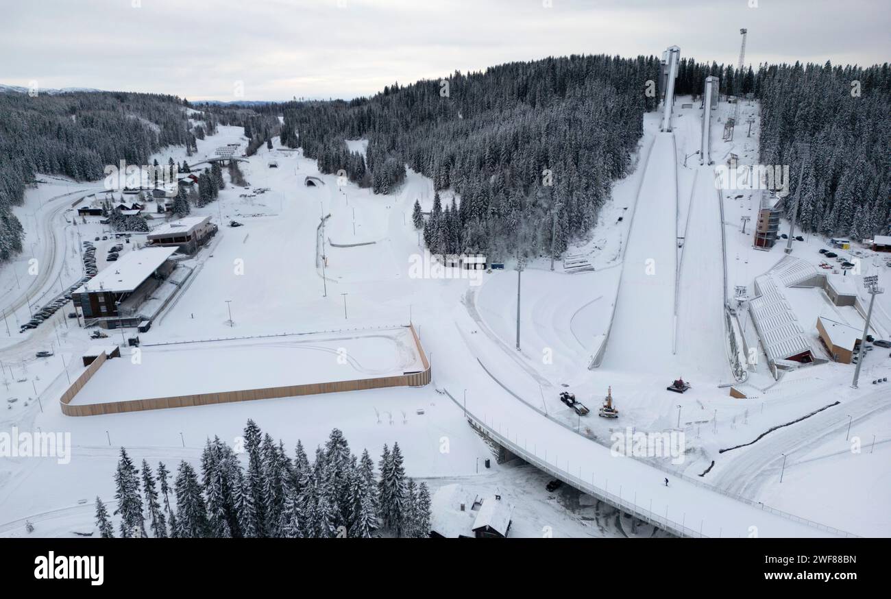 Trondheim 20240116.Granåsen sports park is Trondheim's main arena for ...