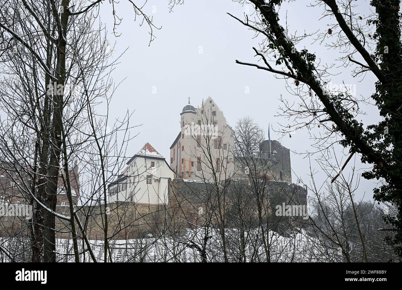 20.01.2024, xpsx, Lokal Aschaffenburg Winterimpressionen Alzenau v.l ...