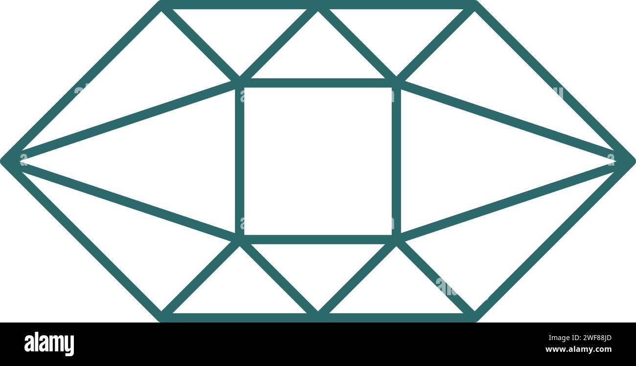 geometric crystal gemstone line wireframe logo design Stock Vector ...