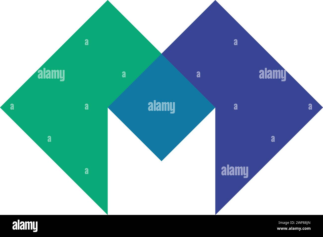 geometric squares letter m logo vector Stock Vector Image & Art - Alamy