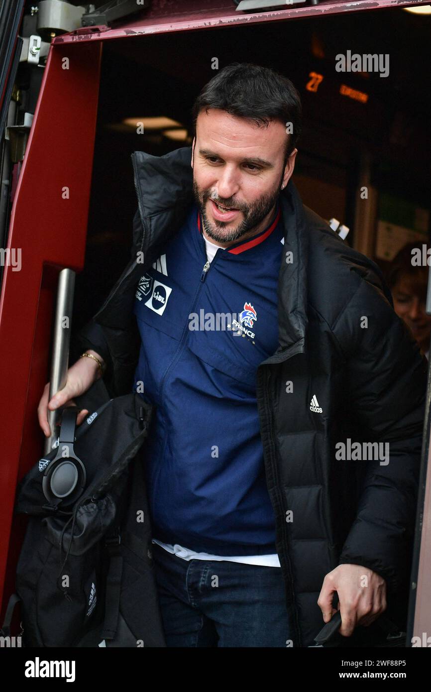Paris, France. 29th Jan, 2024. French players at the Gare du Nord ...