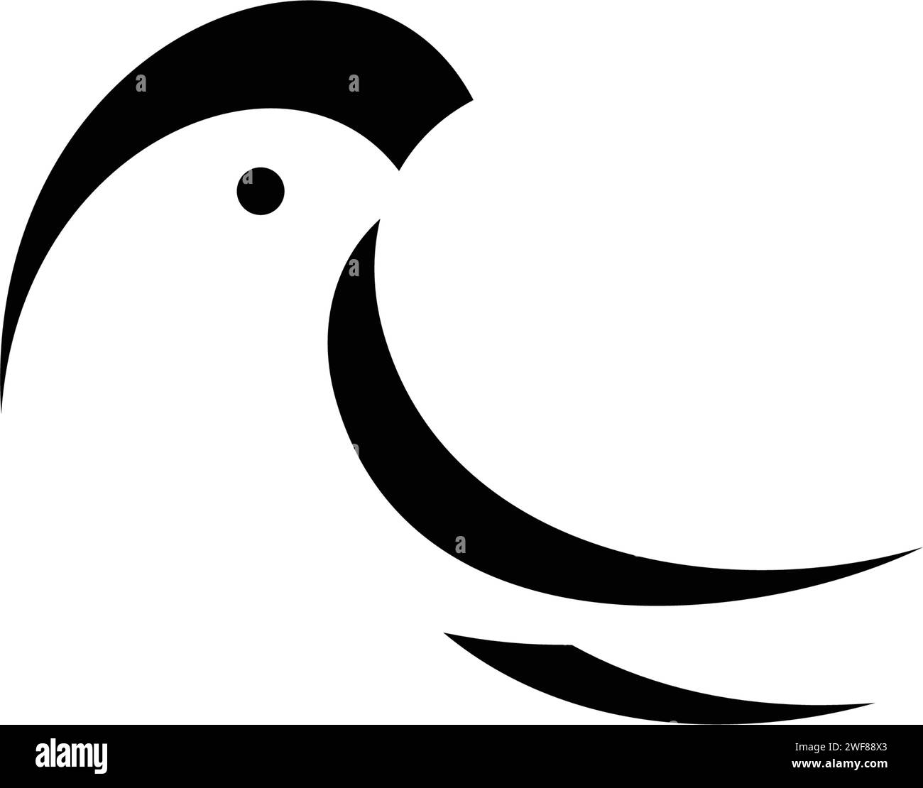 hawk bird logo stylized vector icon illustration design Stock Vector ...