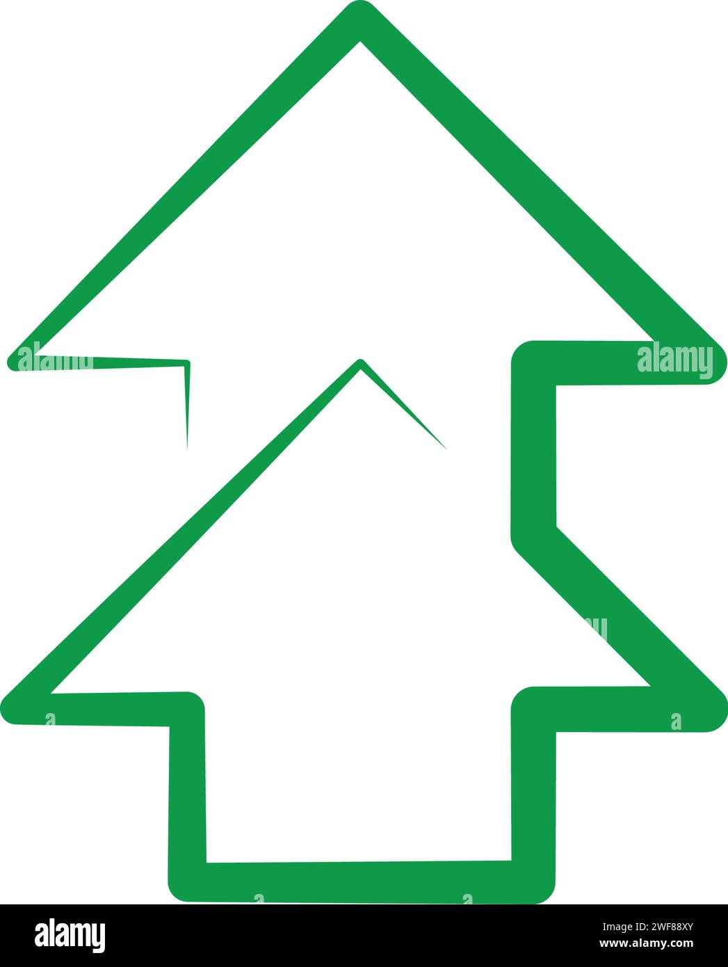 green arrows up logo icon illustration design Stock Vector Image & Art ...