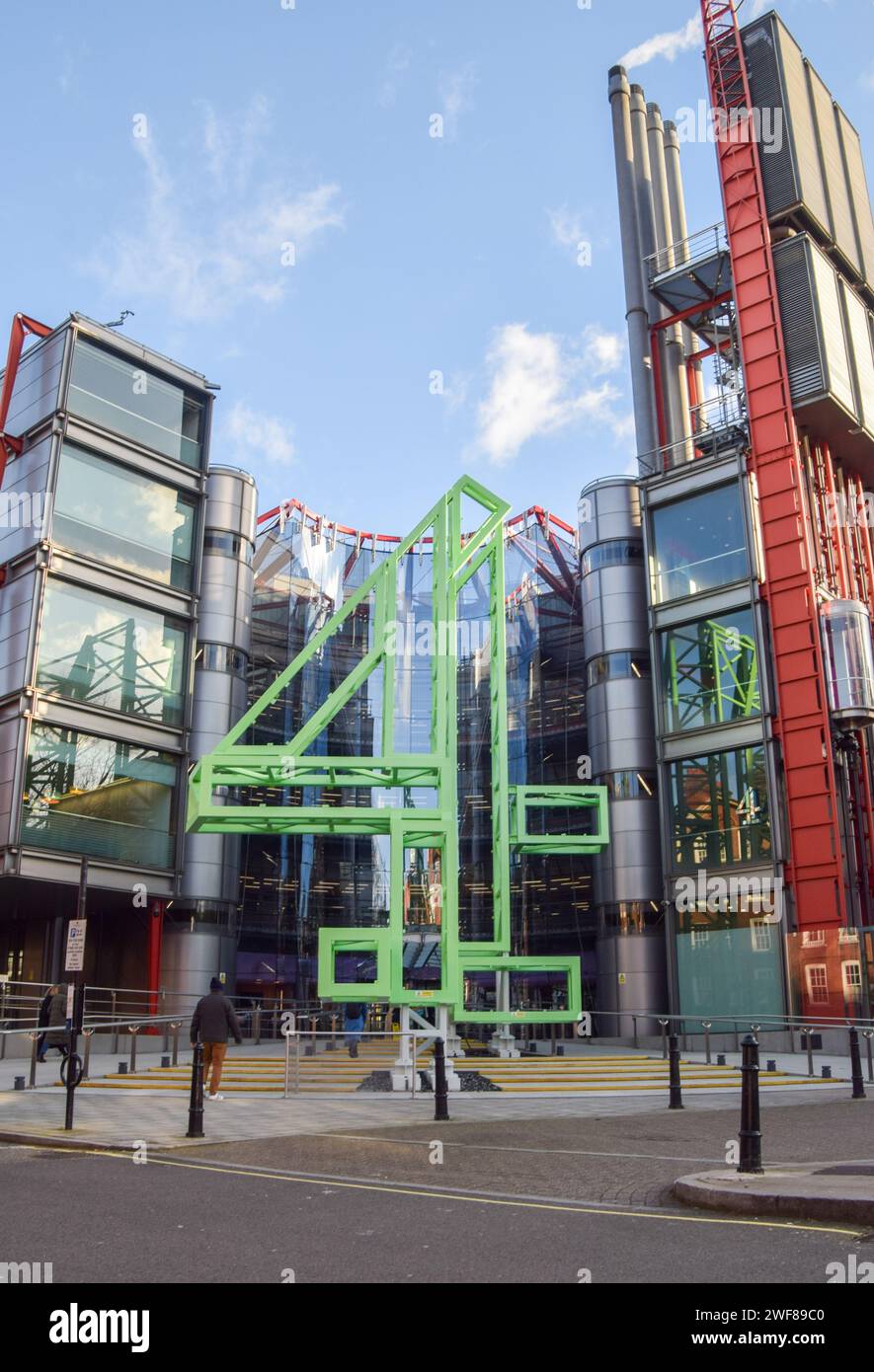 London, UK. 9th January 2024. Exterior view of the Channel 4 ...