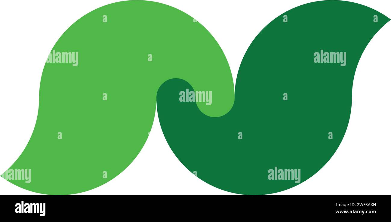 n logo icon letter green symbol design Stock Vector Image & Art - Alamy