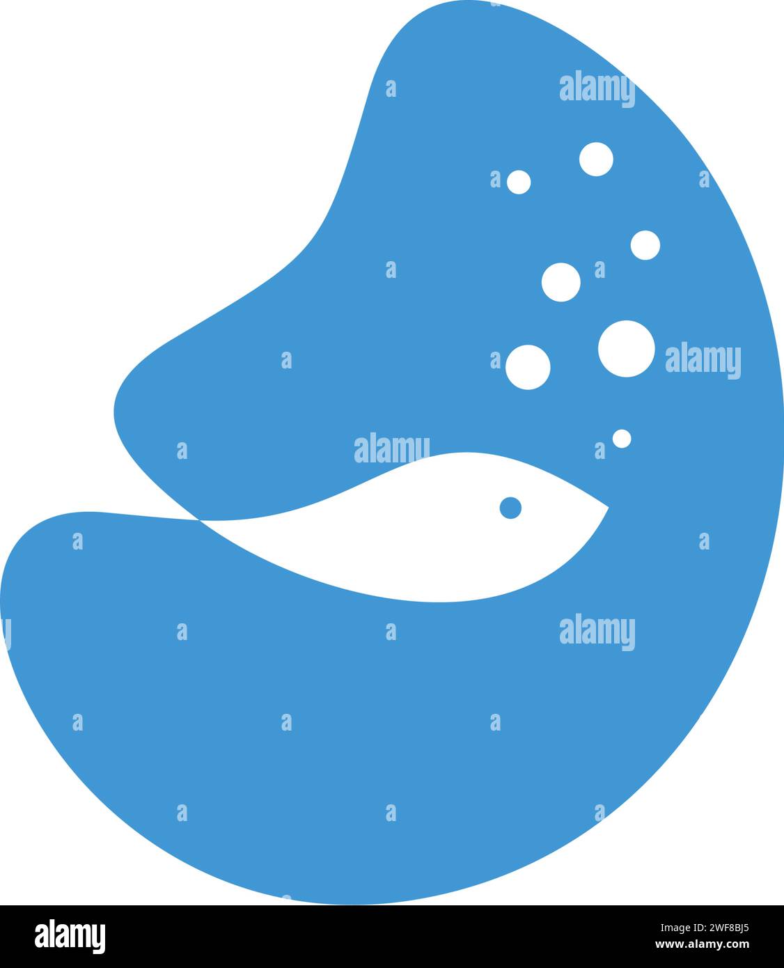 underwater fish swimming vector logo illustration Stock Vector Image ...