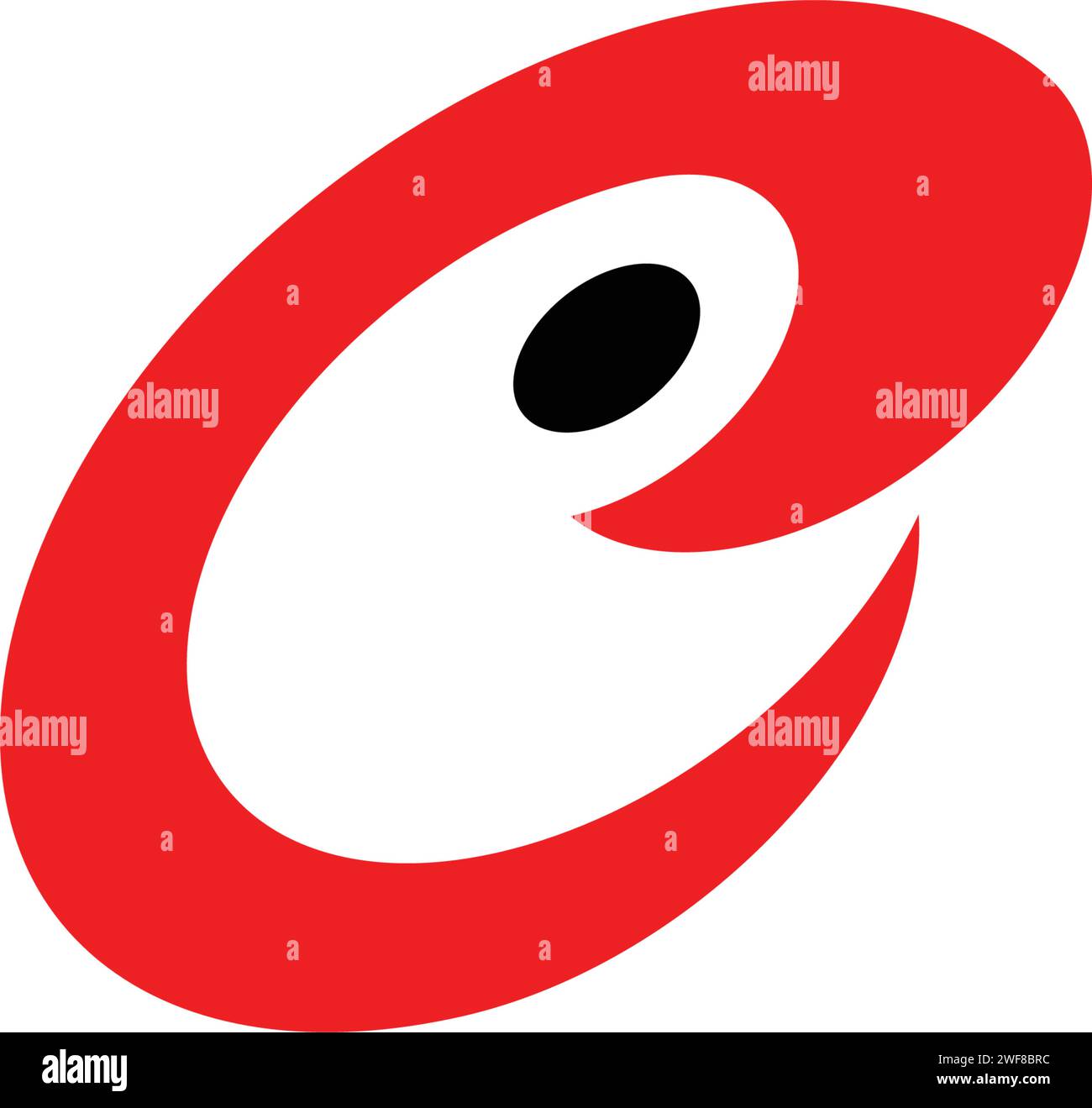 stylized letter e red logo vector icon design Stock Vector Image & Art ...