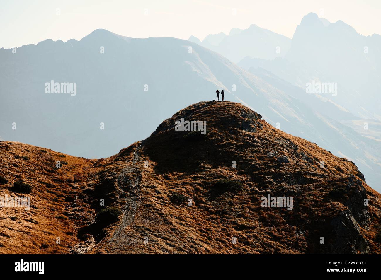 Mountain landscape in Tatra National Park in Poland. Popular tourist ...