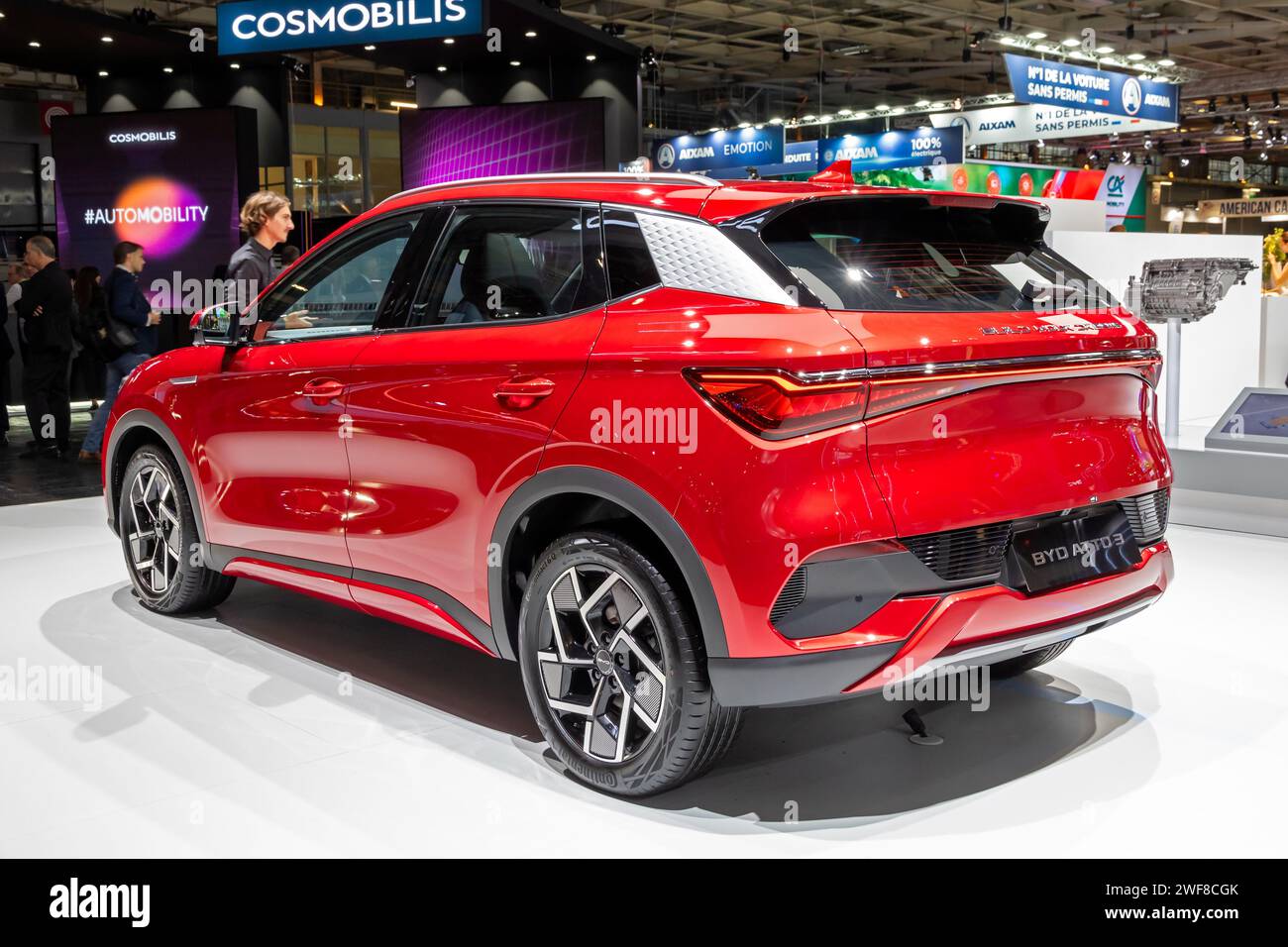 BYD Atto 3 electric car showcased at the Paris Motor Show, France ...