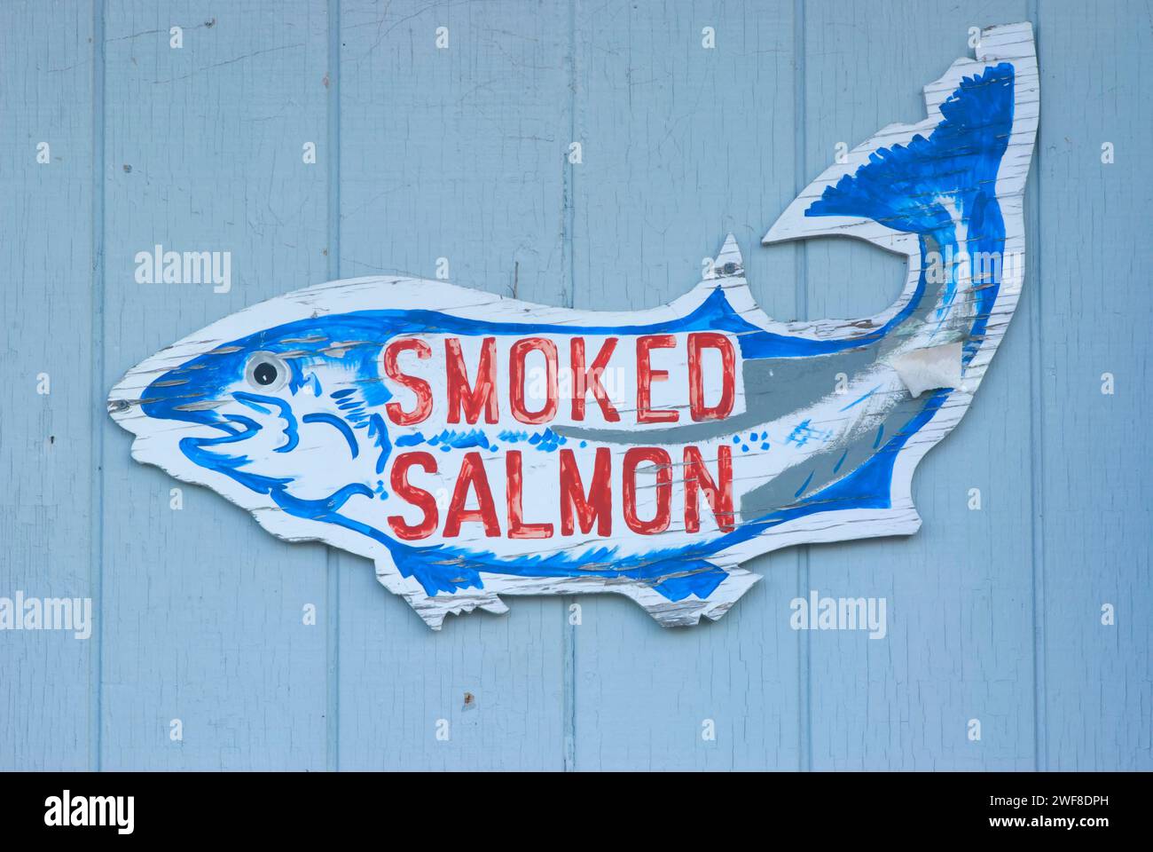 Salmon sign hi-res stock photography and images - Alamy