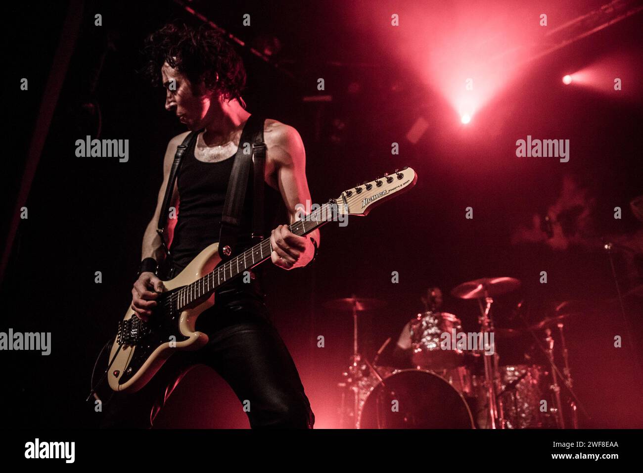 Bologna, Italy. 27th Jan, 2024. Des Rocs, a young American rocker who ...