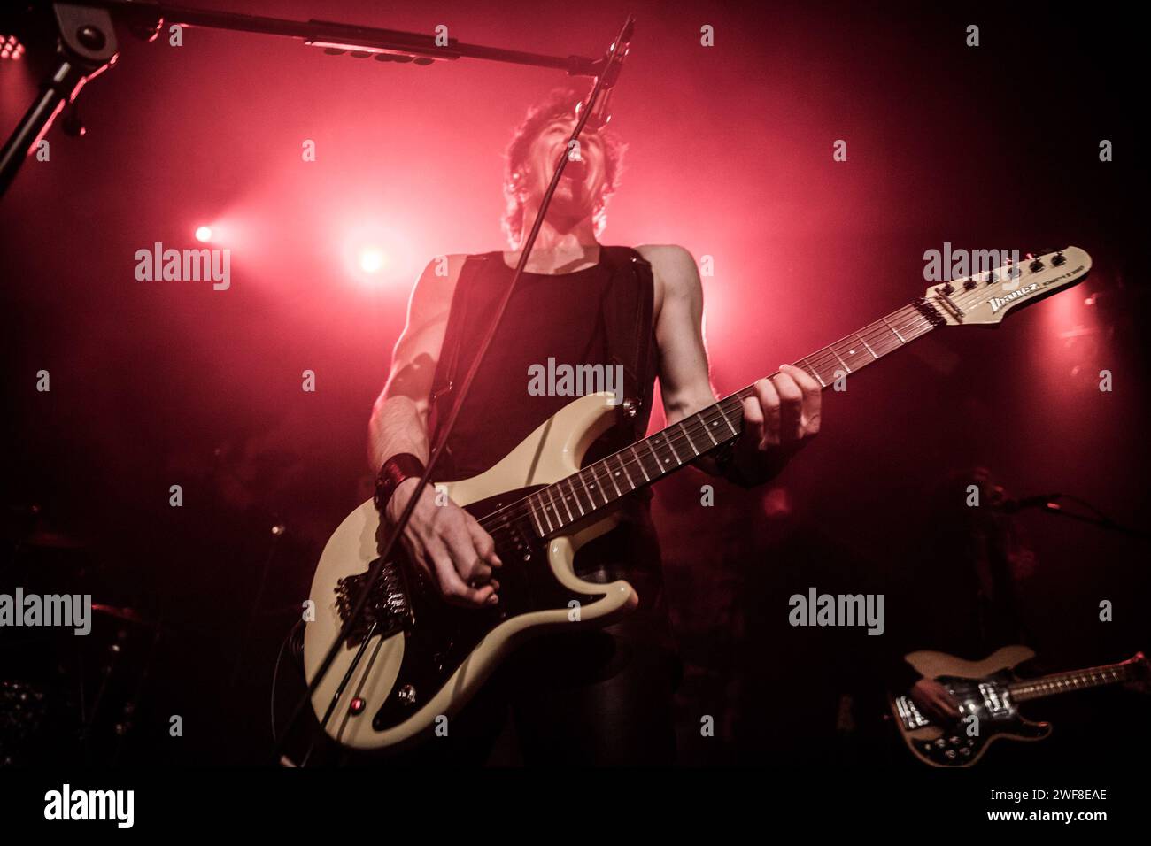 Bologna, Italy. 27th Jan, 2024. Des Rocs, a young American rocker who ...