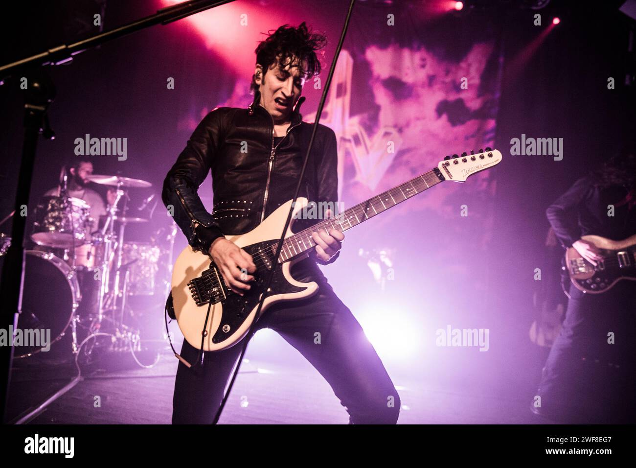 Bologna, Italy. 27th Jan, 2024. Des Rocs, a young American rocker who ...