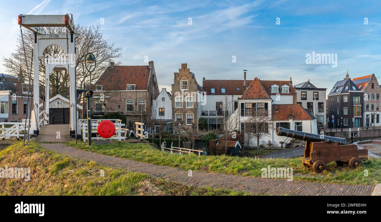 Cityscape of Schoonhoven, South Holland, The Netherlands Stock Photo ...