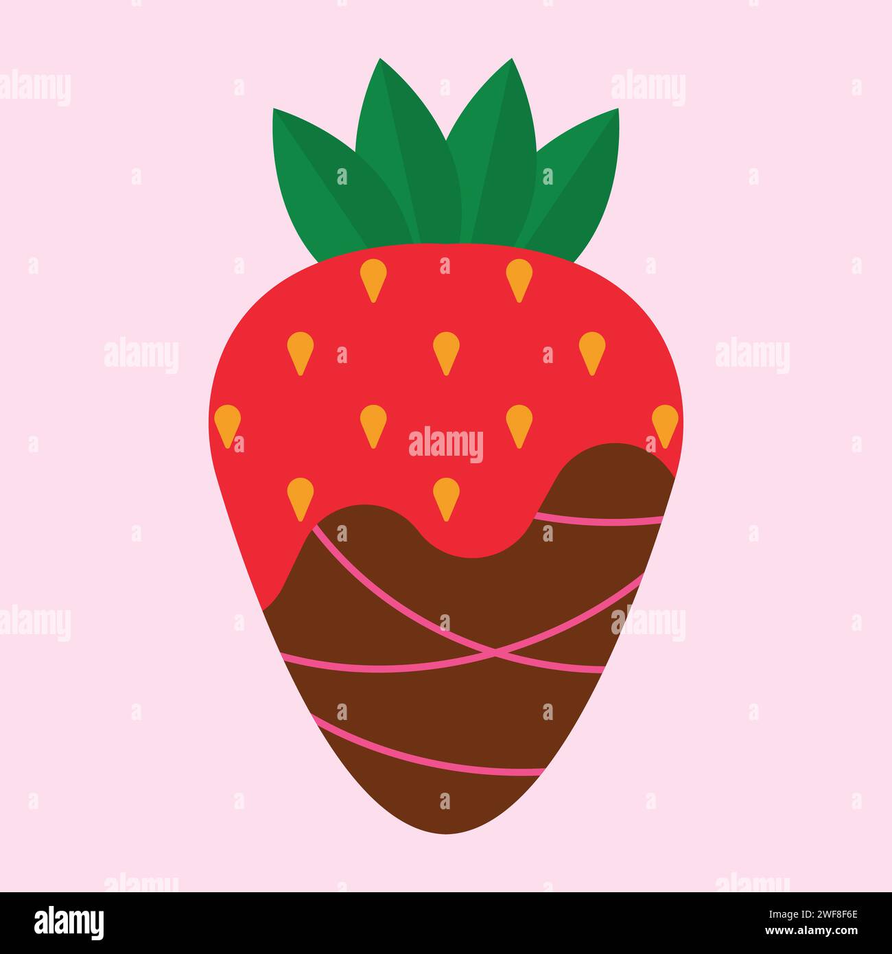 strawberry in chocolate vector illustration Stock Vector Image & Art ...