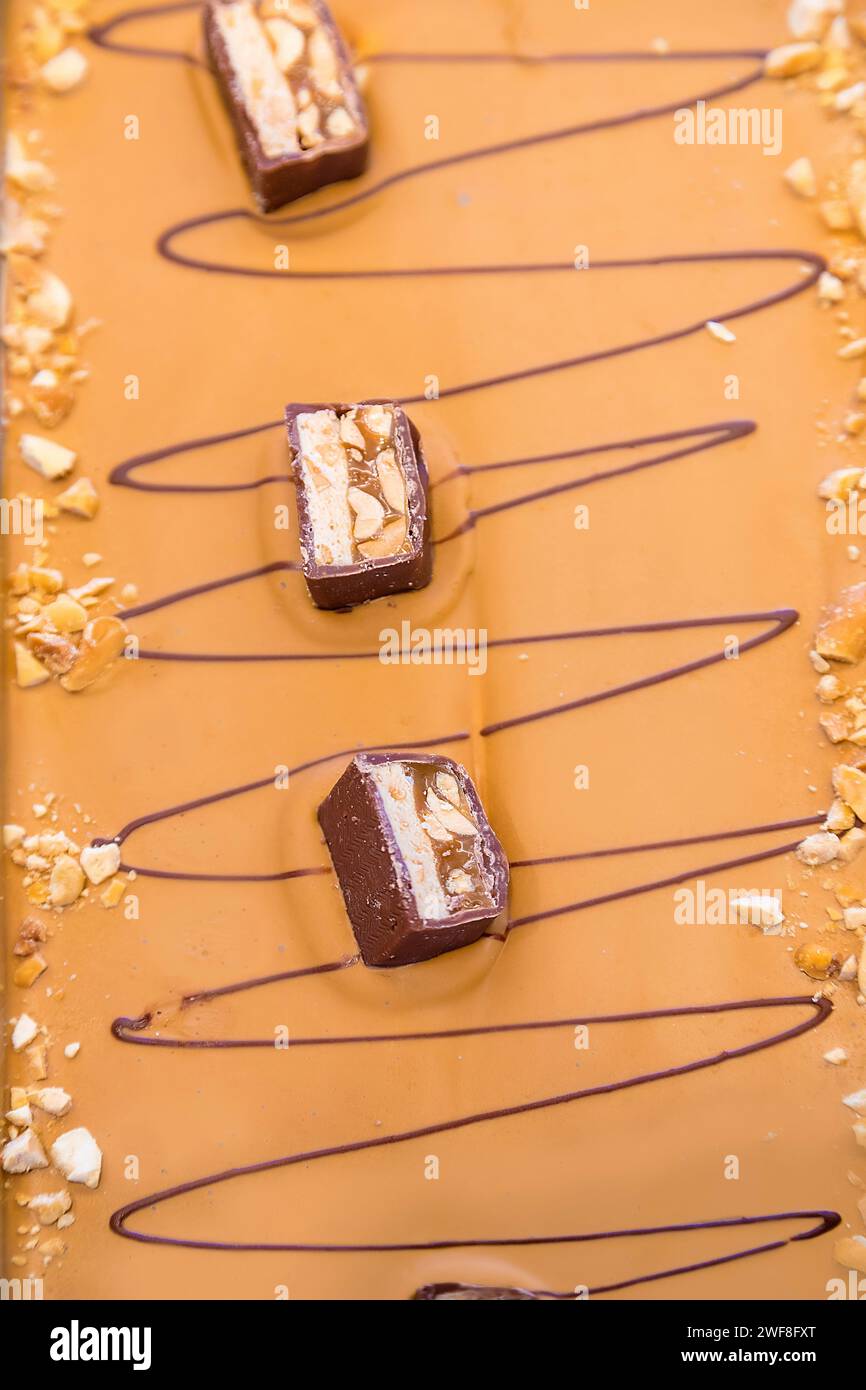 Close up view of ice cream flavor candy bar. Soft focus Stock Photo - Alamy