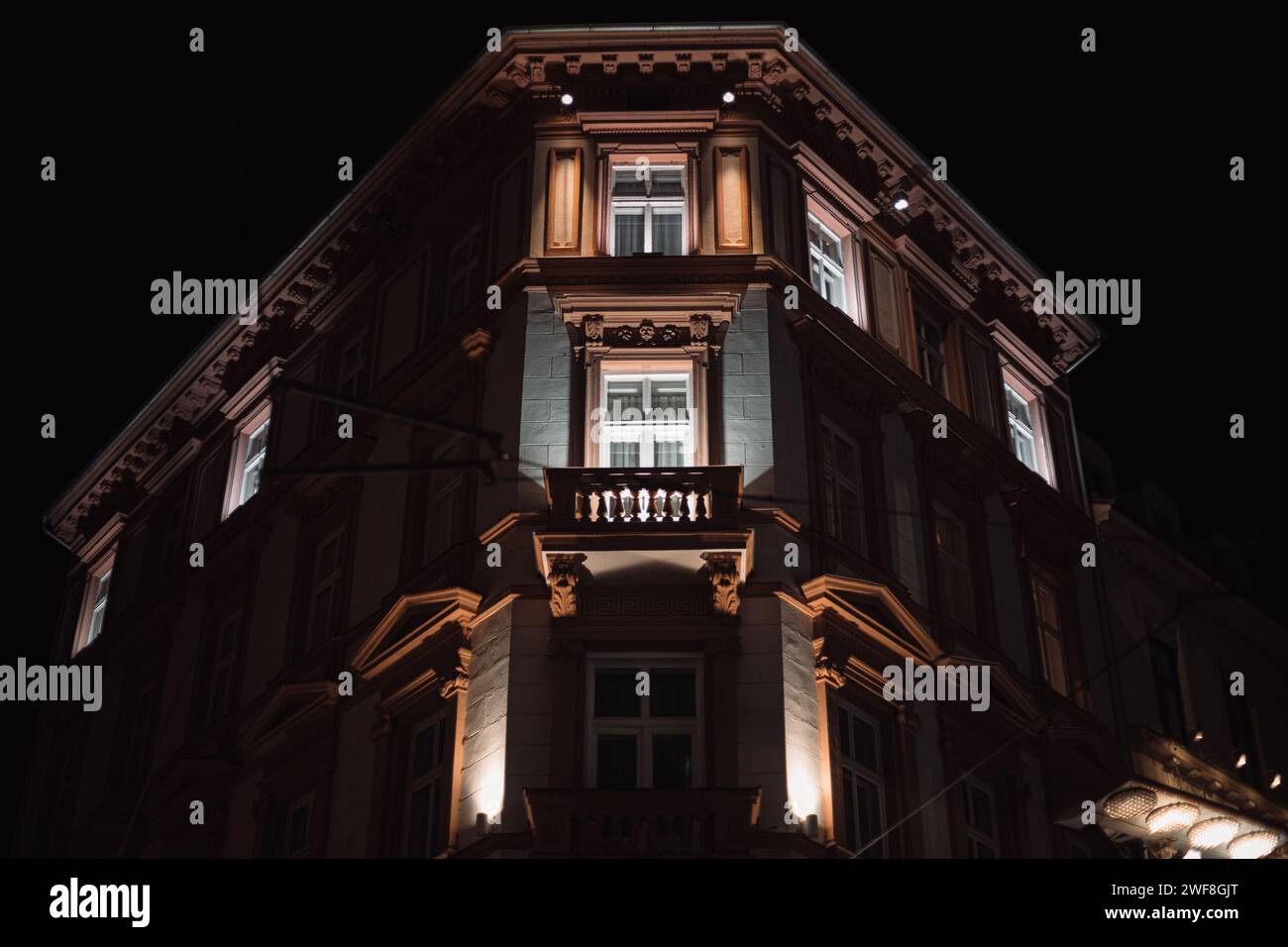 Beatiful Photgraph of ancient building in graz at night with ambient ...