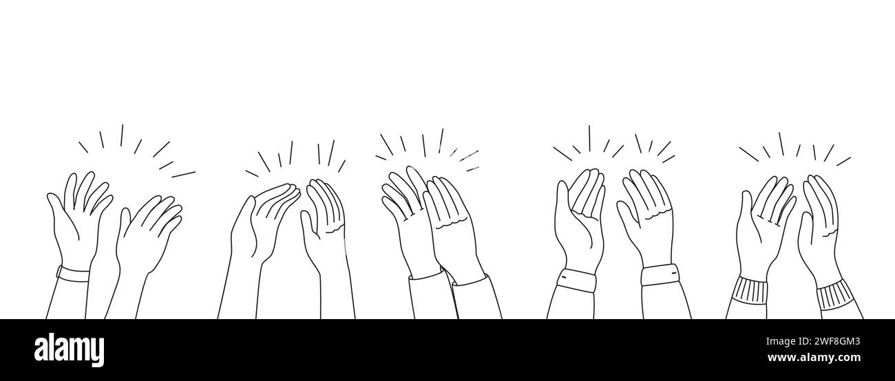 Clapping hand silhouettes hi-res stock photography and images - Alamy