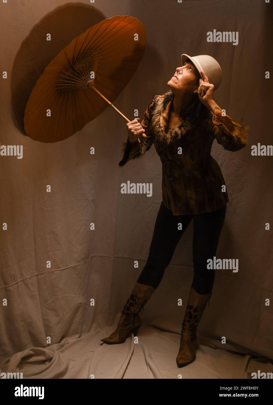 stylish woman with fancy pose Stock Photo - Alamy