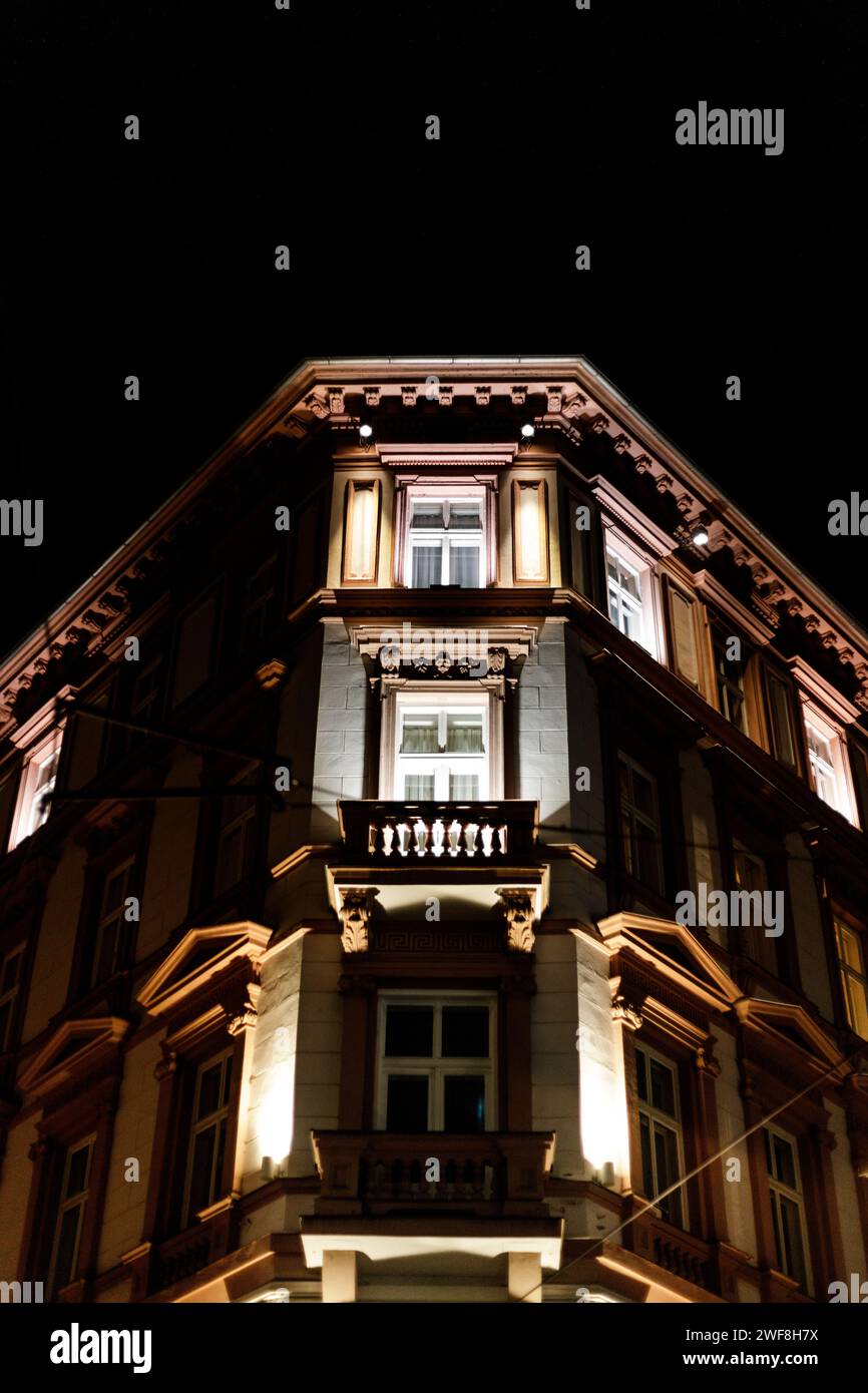 Beatiful Photgraph of ancient building in graz at night with ambient ...