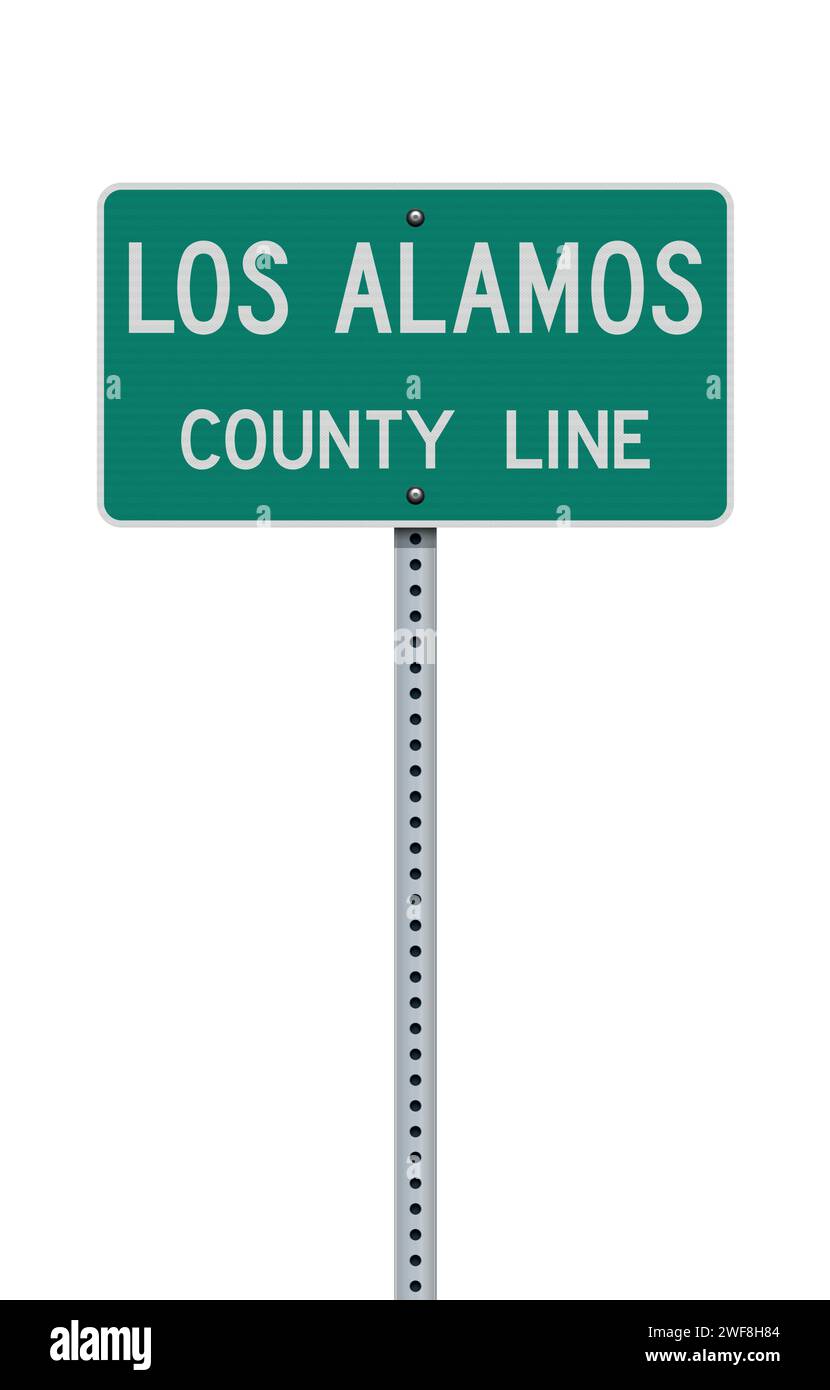 Vector illustration of the Los Alamos (New Mexico) green County Line ...