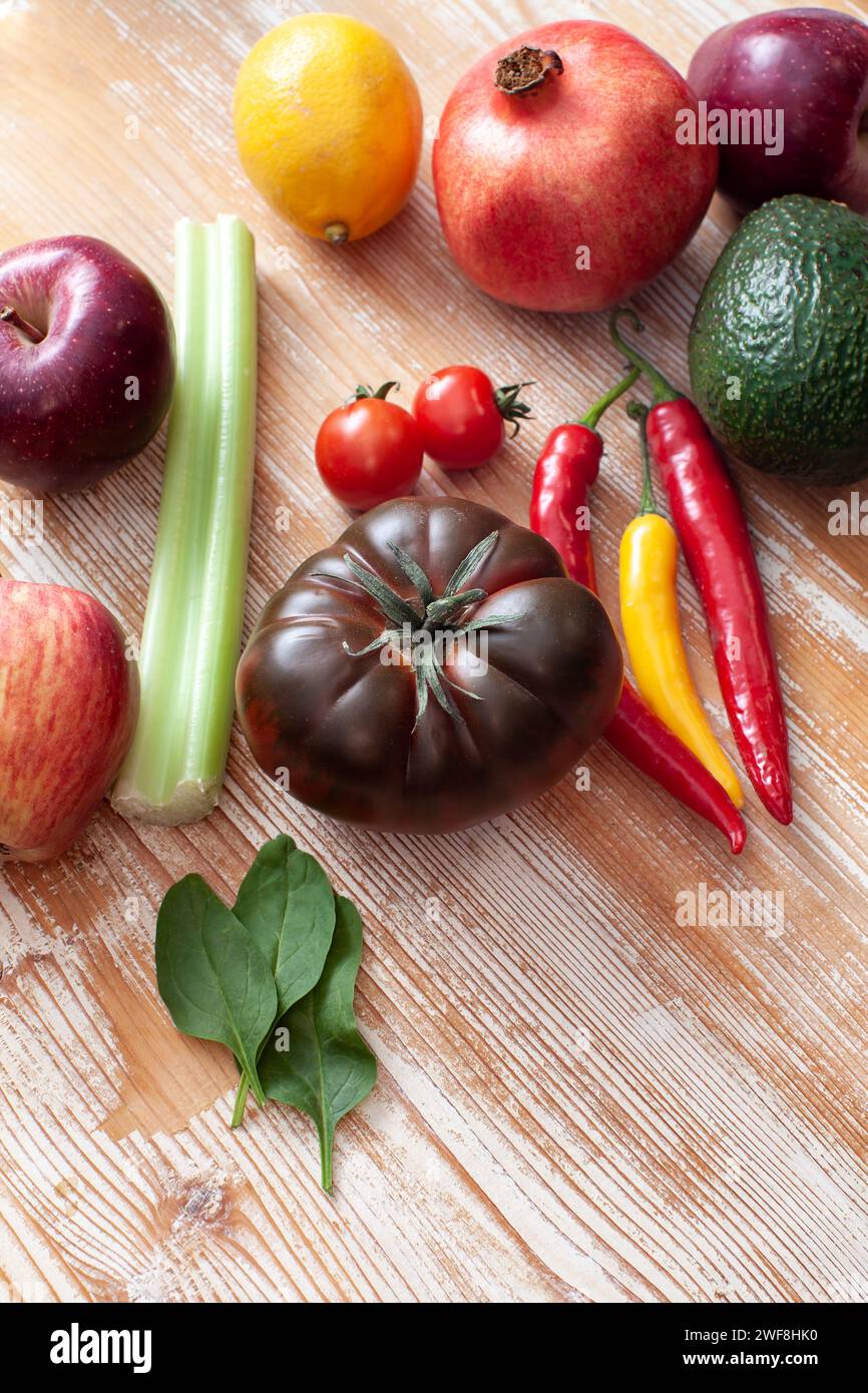 Vertical closeup fruits vegetables hi-res stock photography and images ...